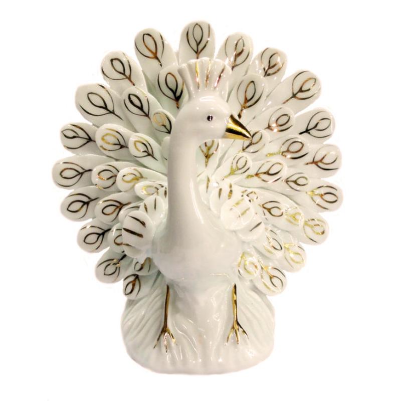 Білий павич фаянс подарунок — ціна 445 грн у каталозі Статуетки