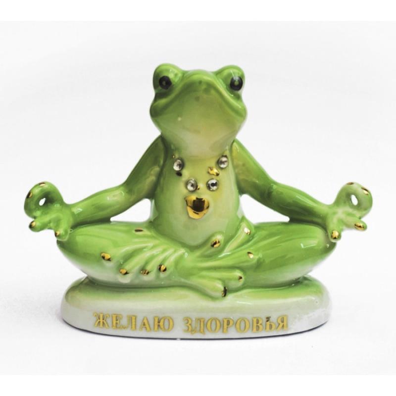 Жаба йог фаянс подарунок — ціна 301 грн у каталозі Статуетки Купити товари для дому та
