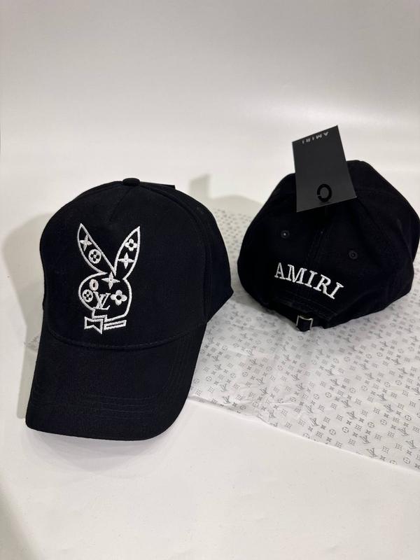 Кепка черная женская в стиле amiri playboy louis vuitton бейсболка ...