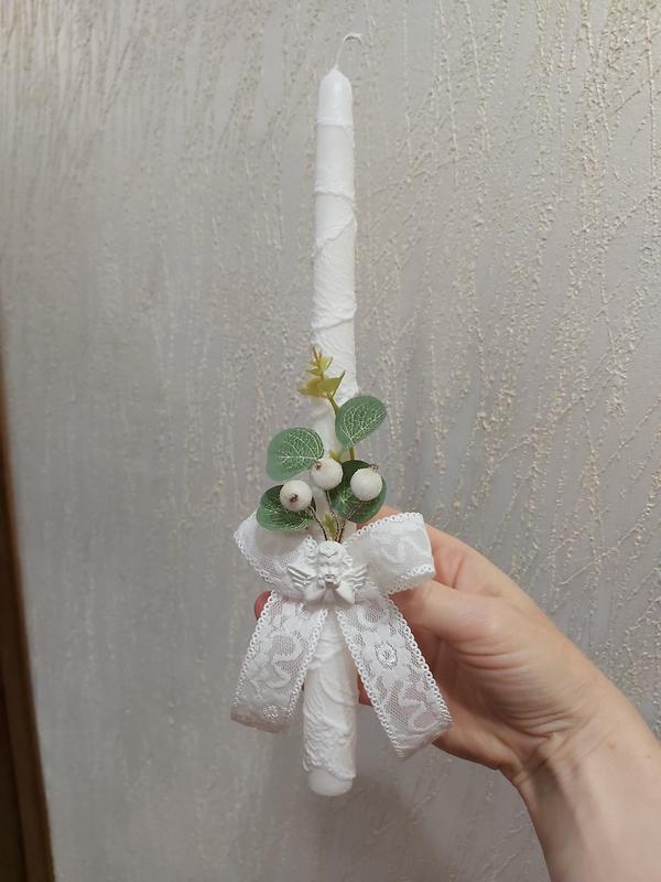 Свічка на хрестини причастя весілля — ціна 145 грн у каталозі Свічки Купити товари для дому