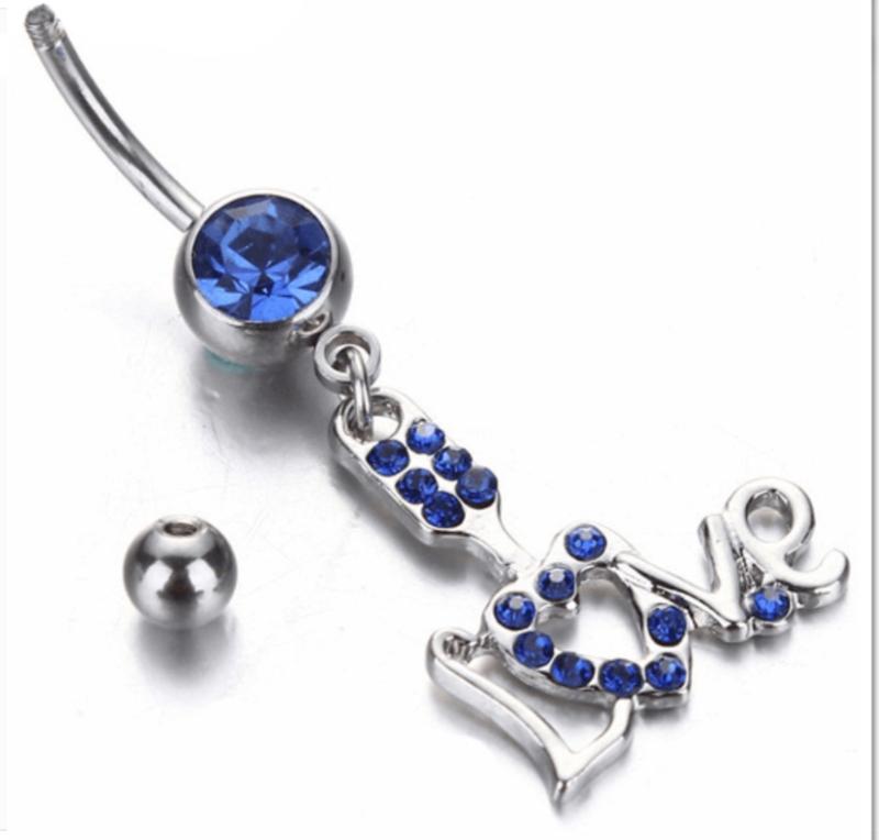 Пирсинг пупка Love — цена 160 грн в каталоге Серьги для пирсинга Купить аксессуары по