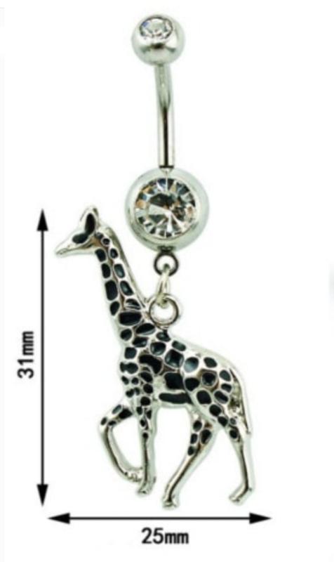 жираф пирсинг пупка — цена 120 грн в каталоге Серьги для пирсинга Купить аксессуары по