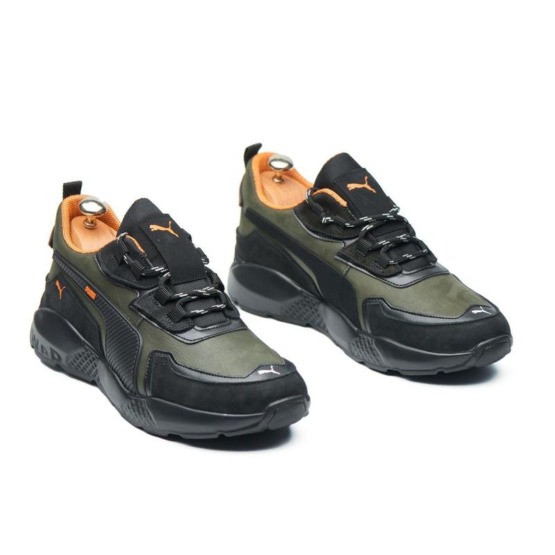 Кроссовки мужские кожаные puma st runner хаки — цена 2075 грн в ...