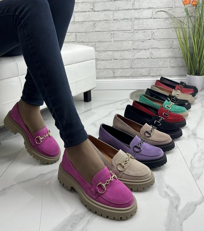 Женские лоферы на осень замшевые лоферы туфли женские — цена 1850 грн в каталоге Лоферы Купить